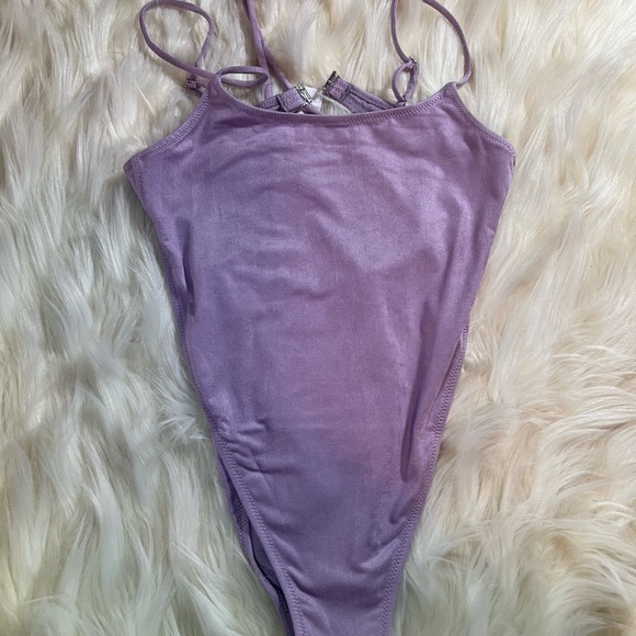 REVOLVE | Swim | Monica Hansen Beachwear Violet Suade Onepiece Swimsuit ...